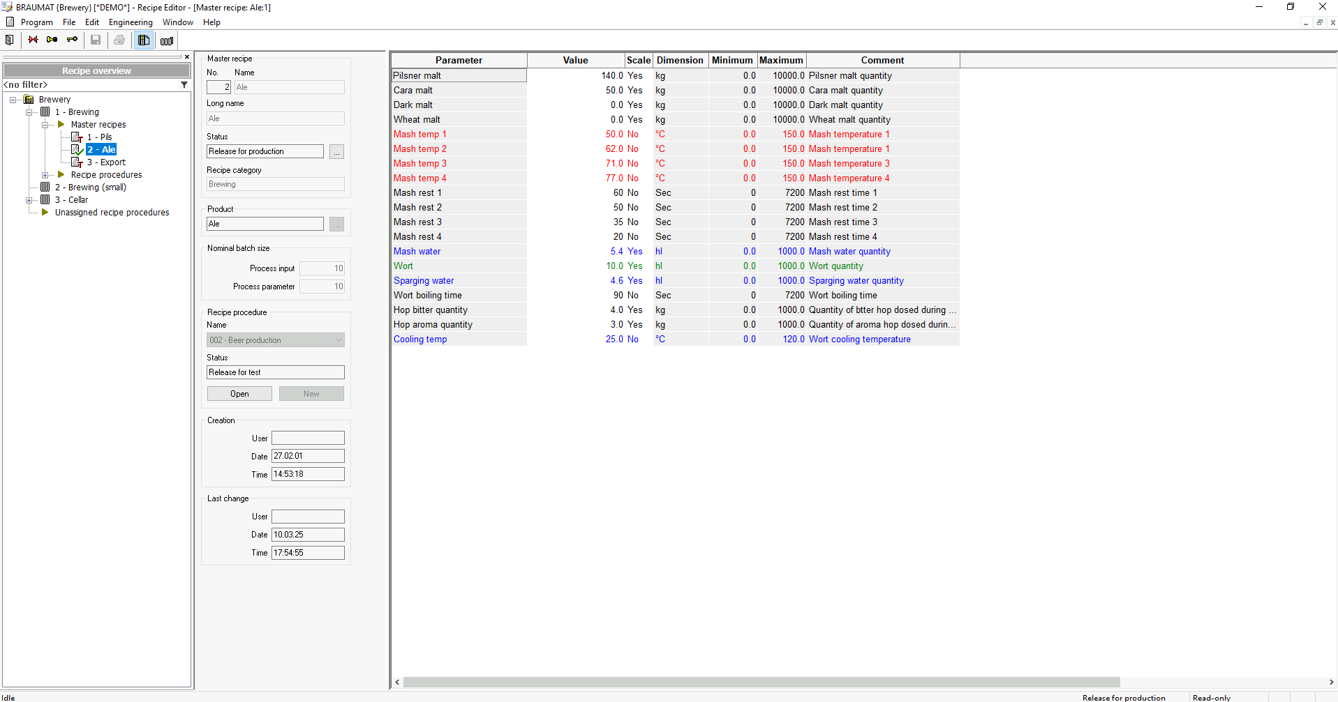 Brewery - Process and Batching - BRAUMAT